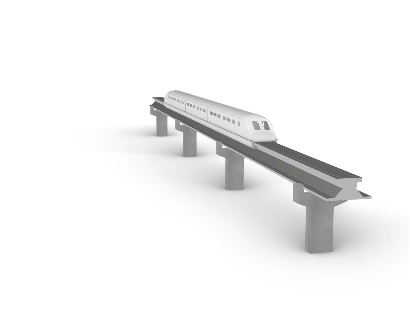 Simple Maglev Train 3D - TurboSquid 1510906