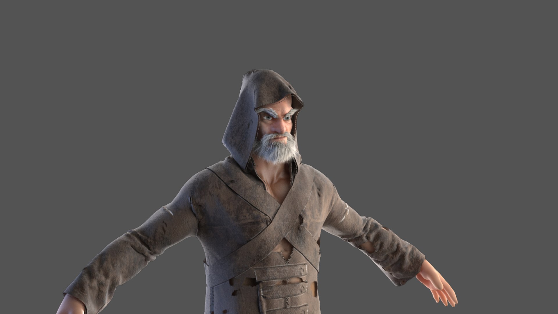 3d Old Man Model