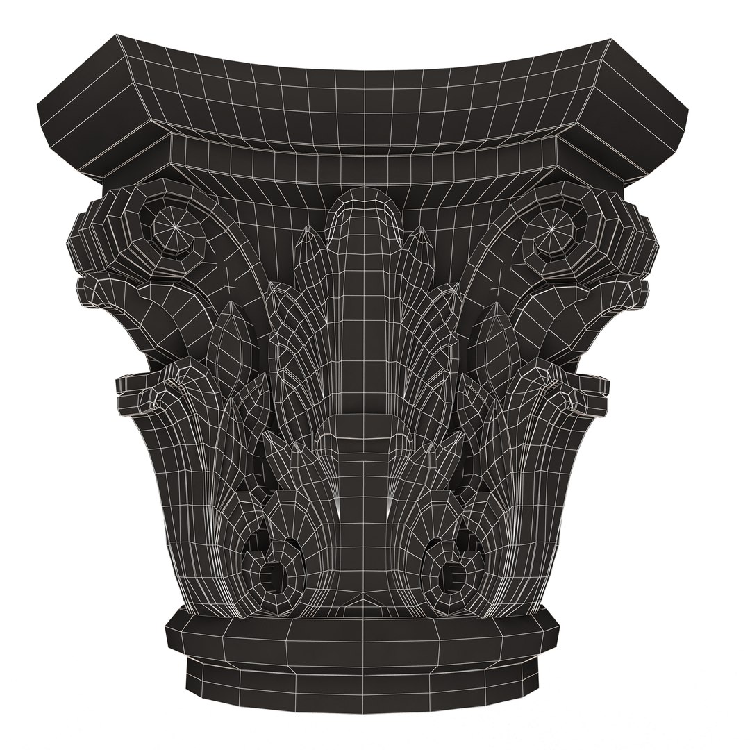Carved Capital 0202 3D Model - TurboSquid 1956307