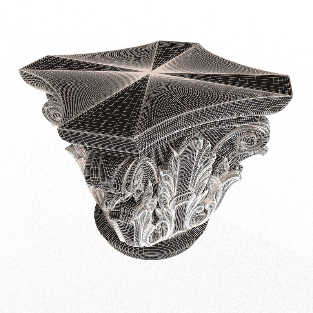 Carved Capital 0202 3D Model - TurboSquid 1956307