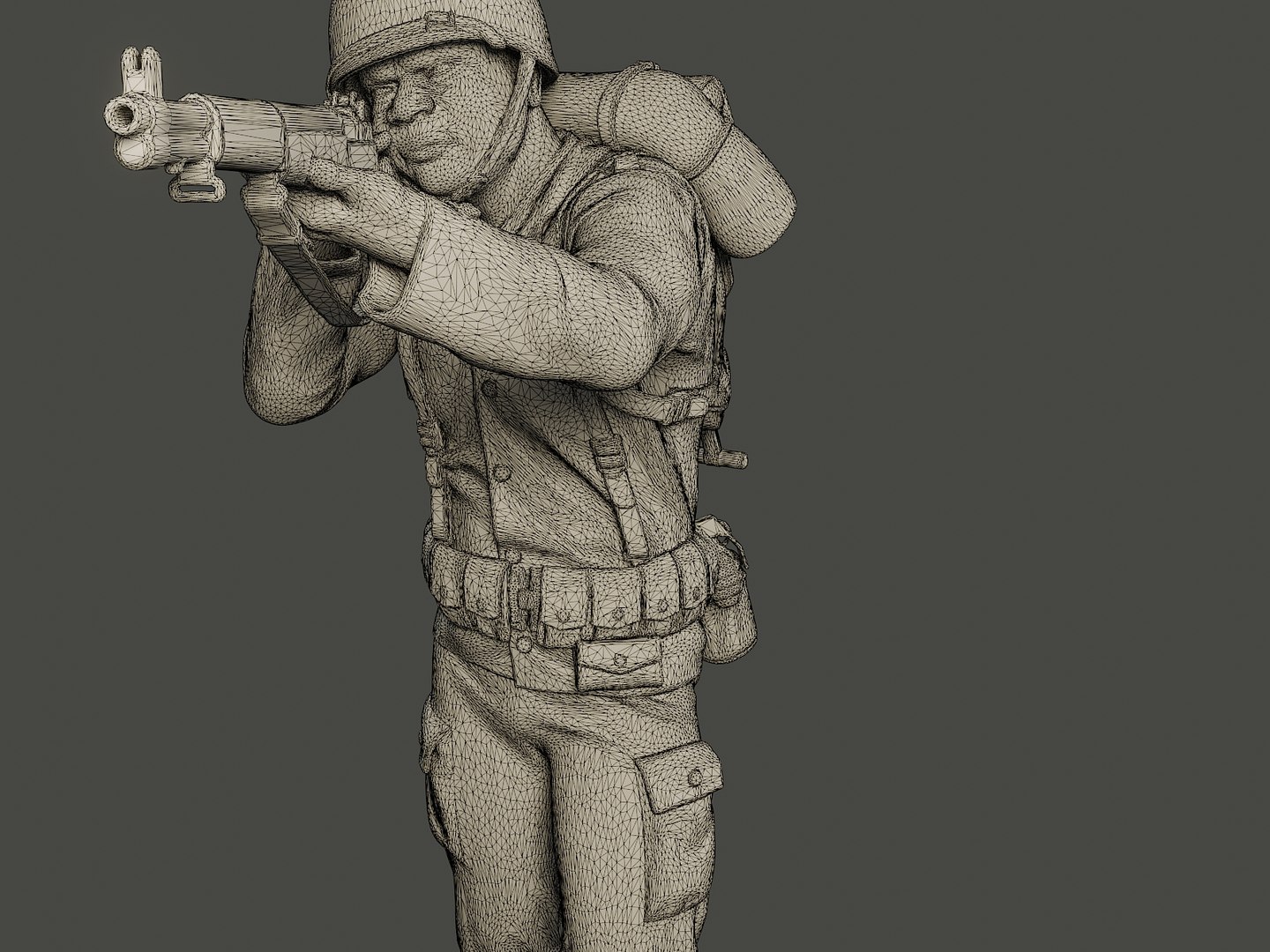 American Soldier Ww2 Shooting 3D - TurboSquid 1444368