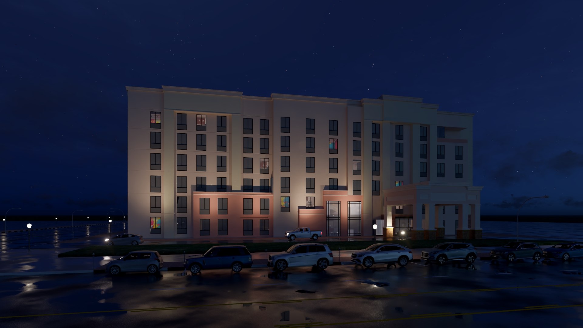 Modern Hotel 3D Model - TurboSquid 2291592