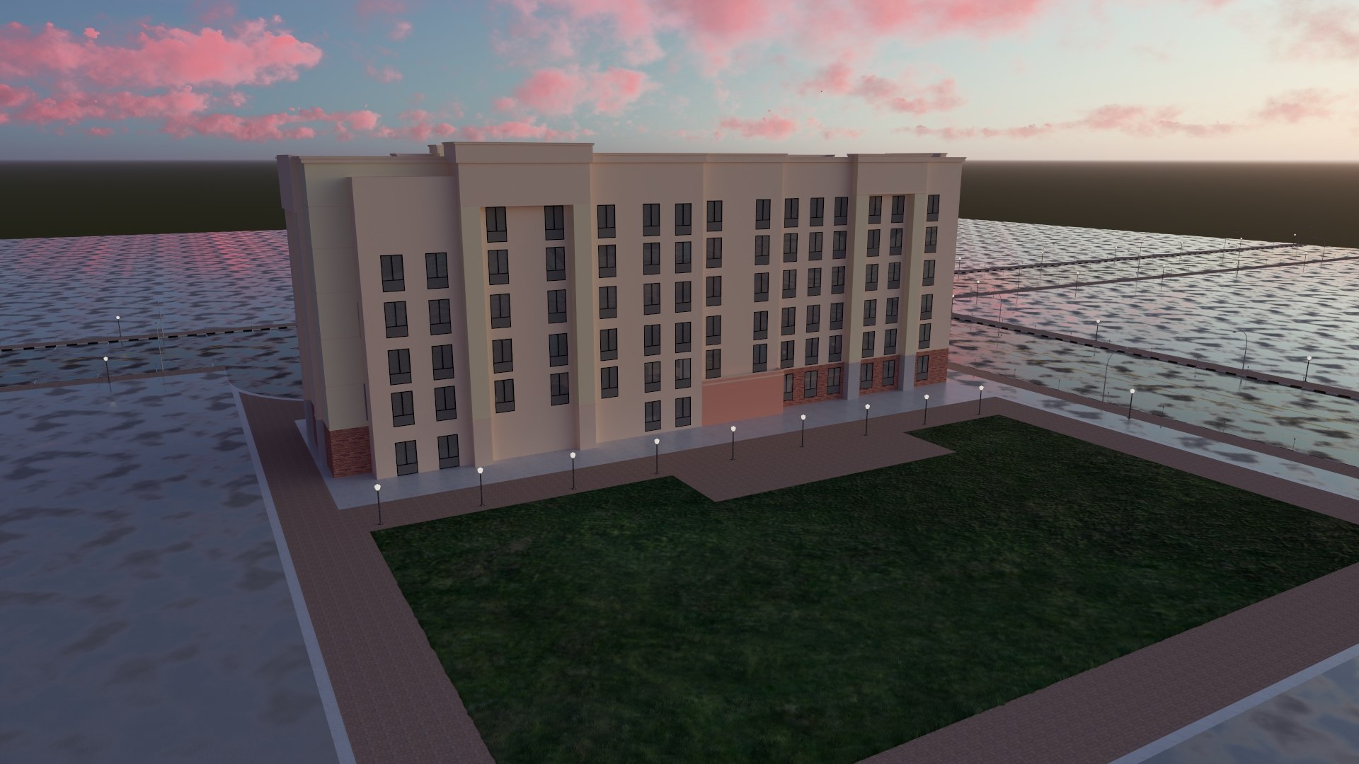 Modern Hotel 3D Model - TurboSquid 2291592