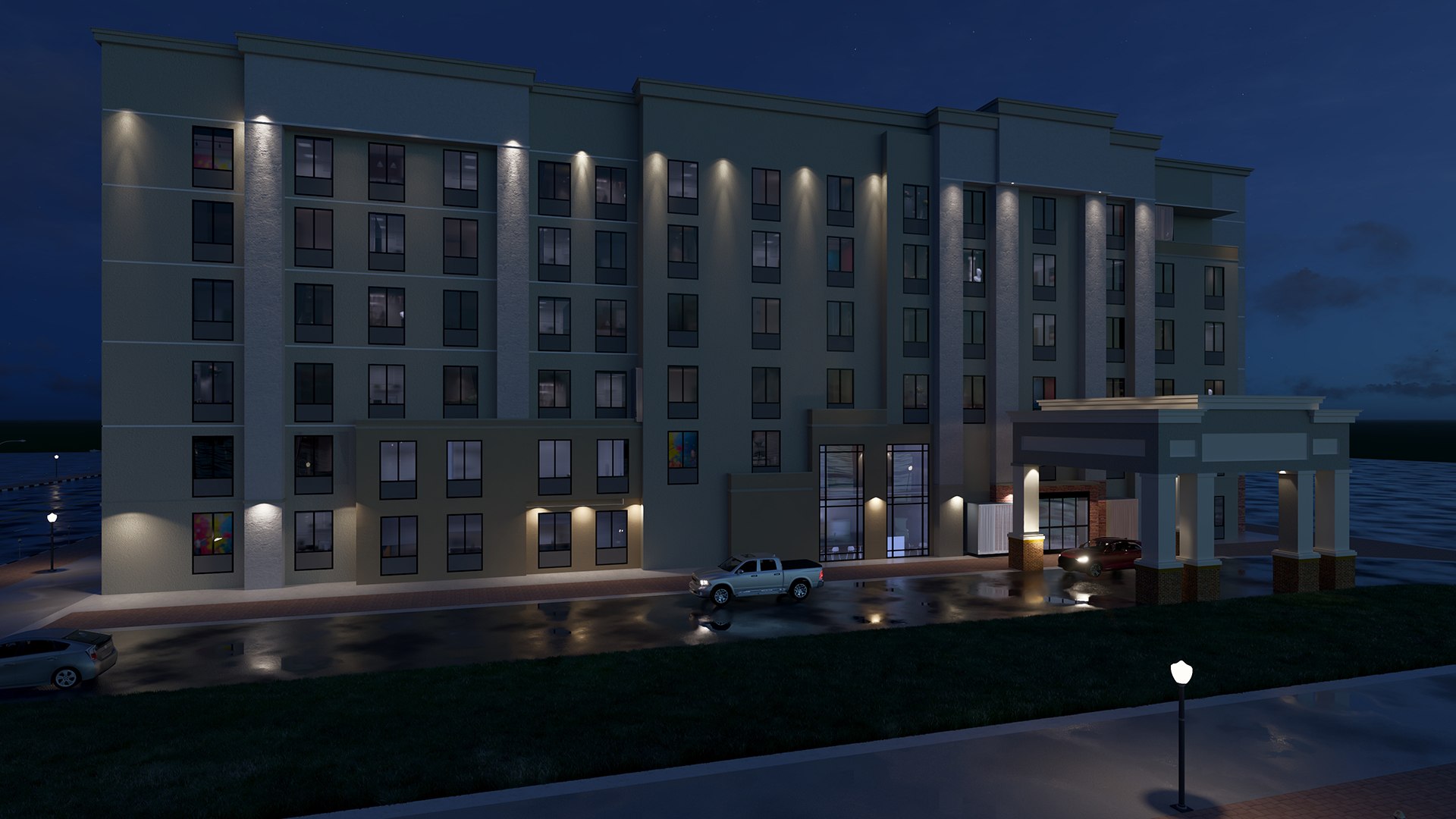 Modern Hotel 3D Model - TurboSquid 2291592