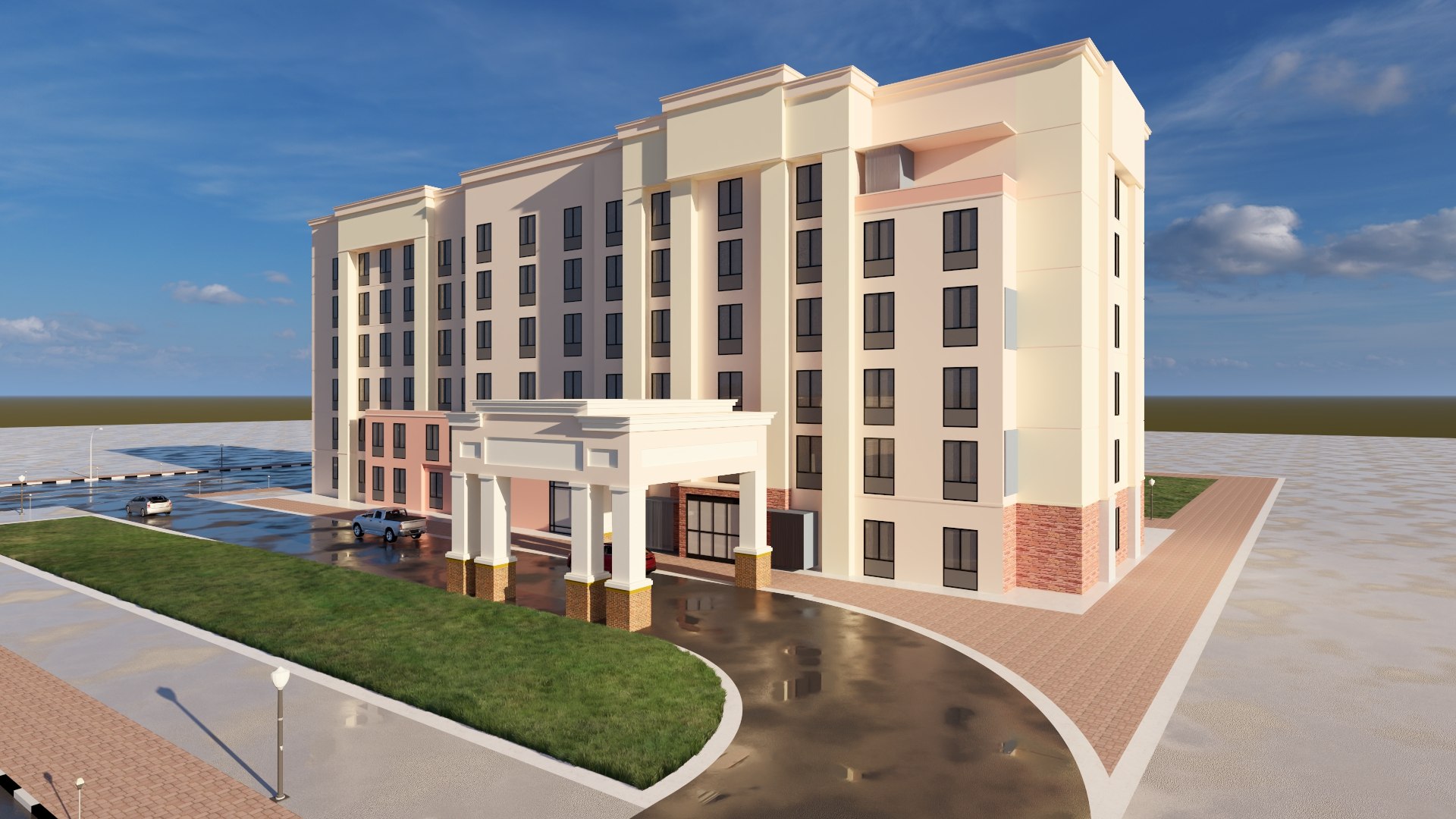 Modern Hotel 3D Model - TurboSquid 2291592