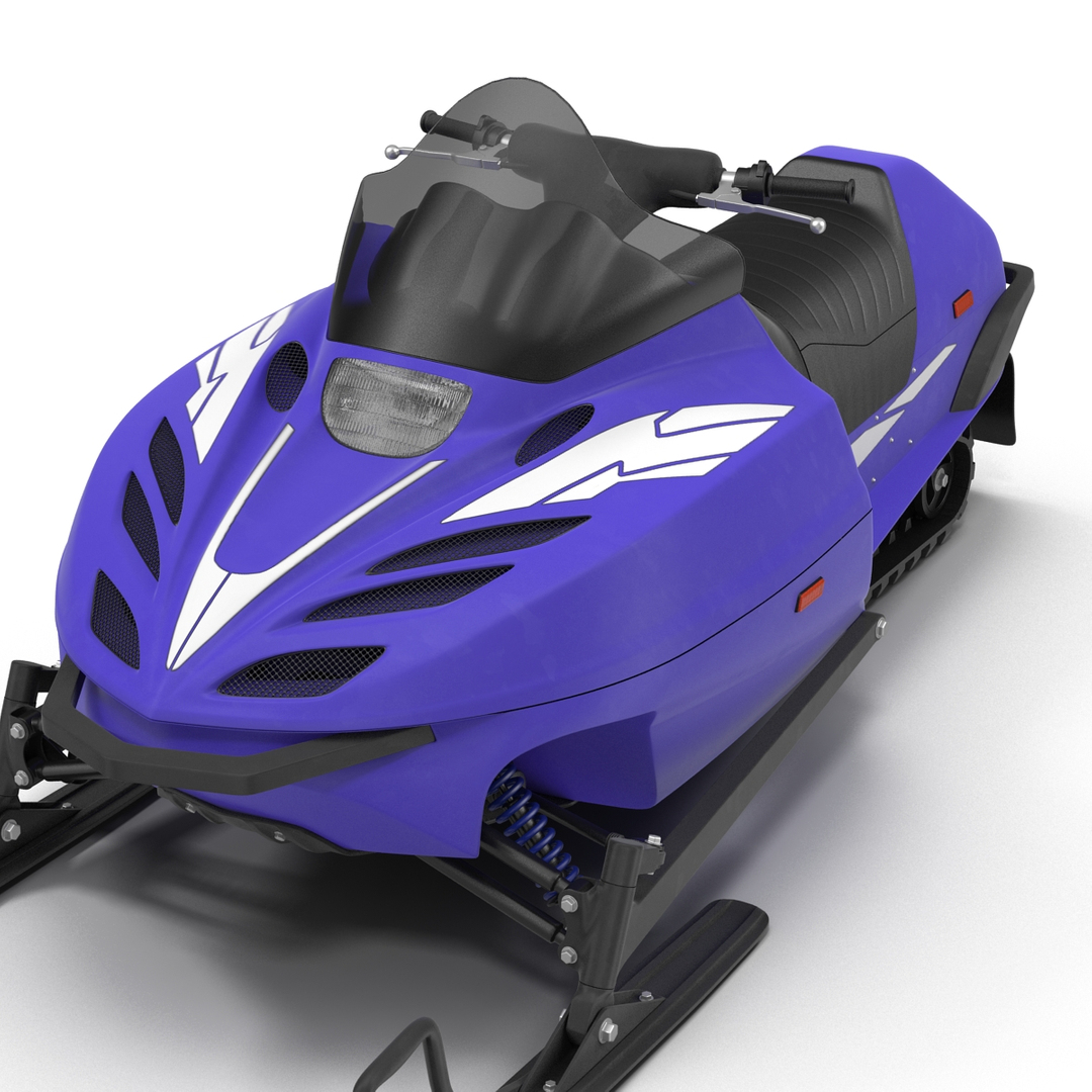 snowmobile generic rigged 3d model