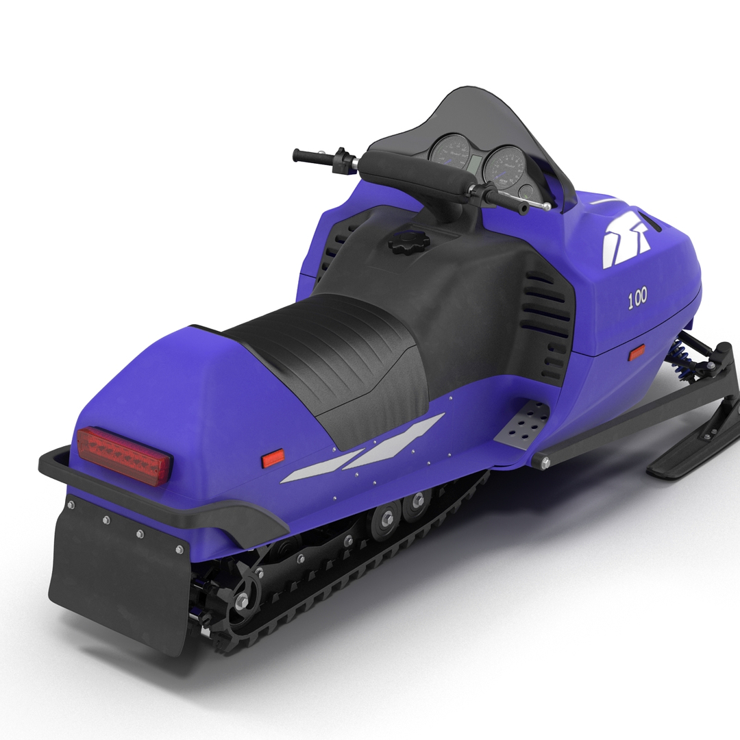 snowmobile generic rigged 3d model