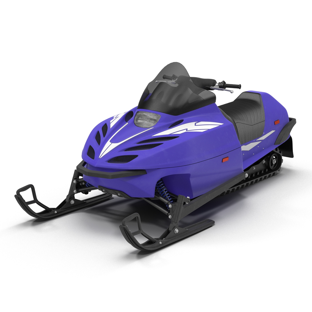 snowmobile generic rigged 3d model