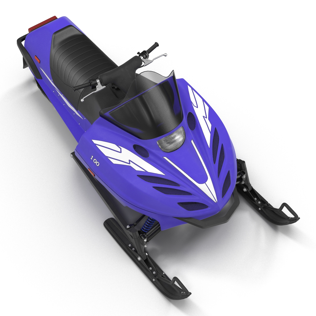 snowmobile generic rigged 3d model