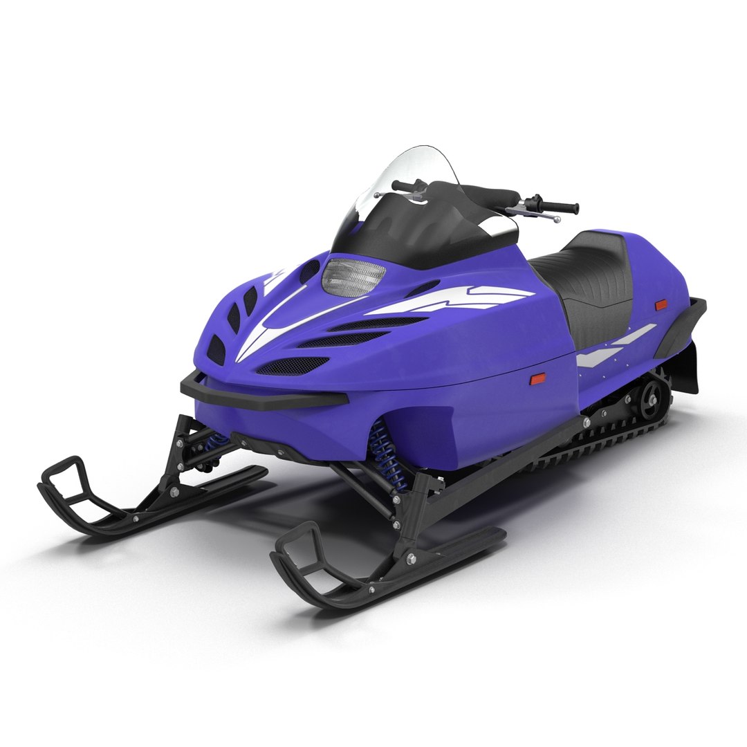 snowmobile generic rigged 3d model