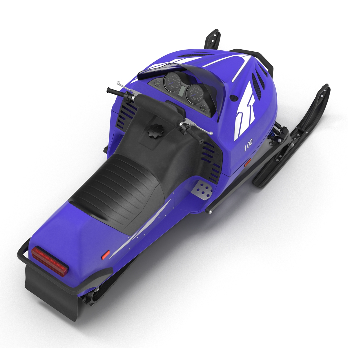 snowmobile generic rigged 3d model