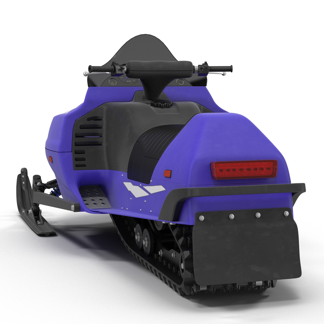 snowmobile generic rigged 3d model