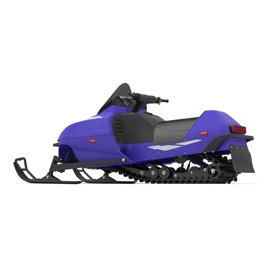 snowmobile generic rigged 3d model