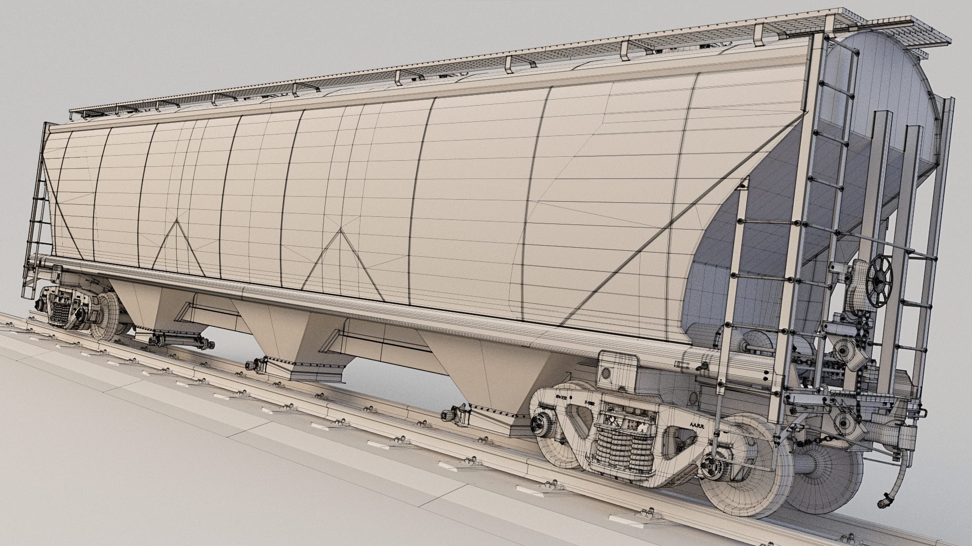 3D Train Hopper - TurboSquid 1524271