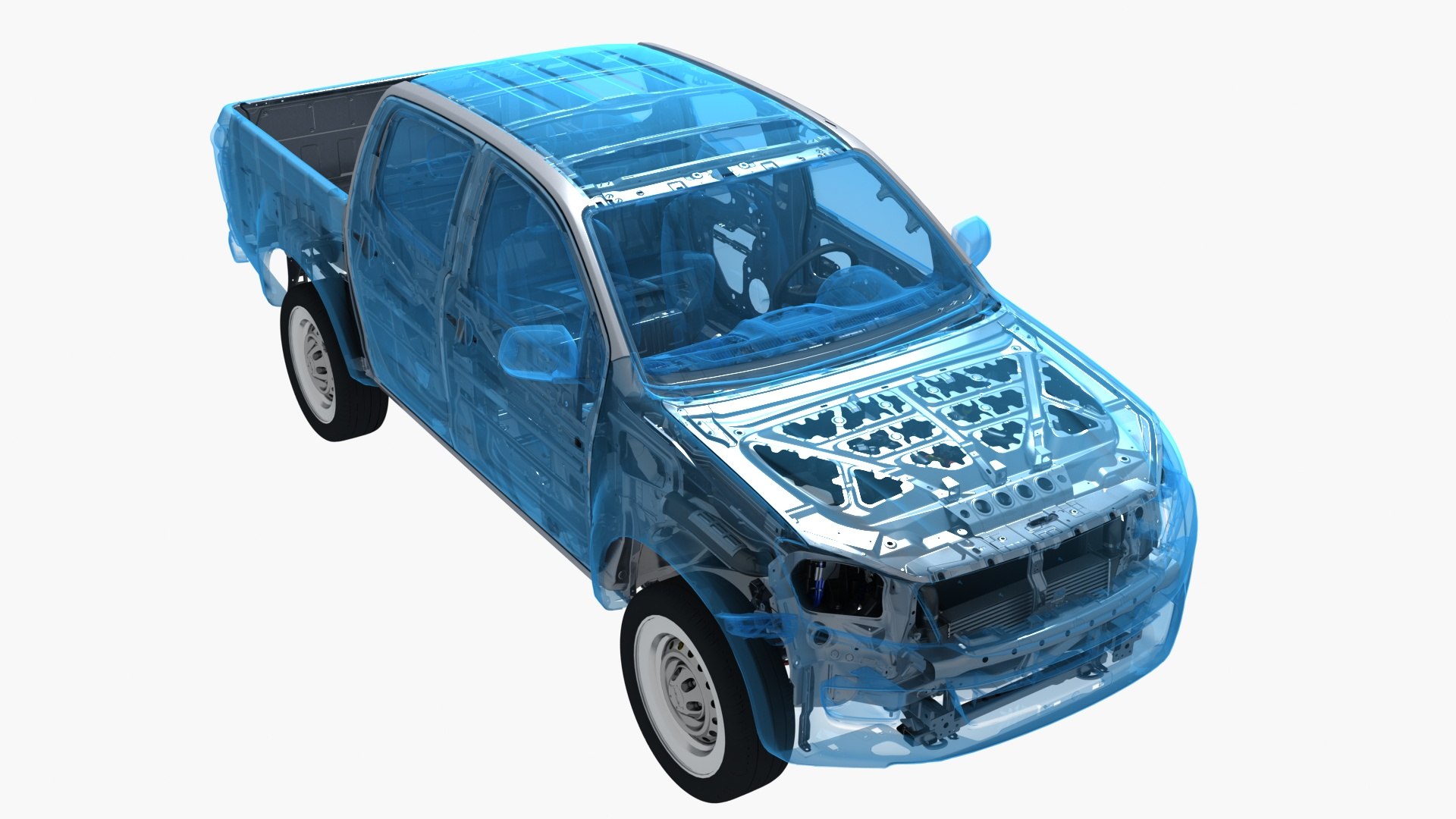 3D Pickup Truck X-RAY Model - TurboSquid 2066733