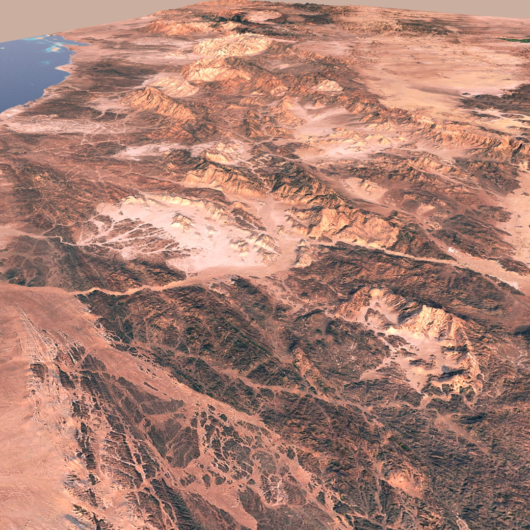 3D terrain arabia neom line model - TurboSquid 1676678