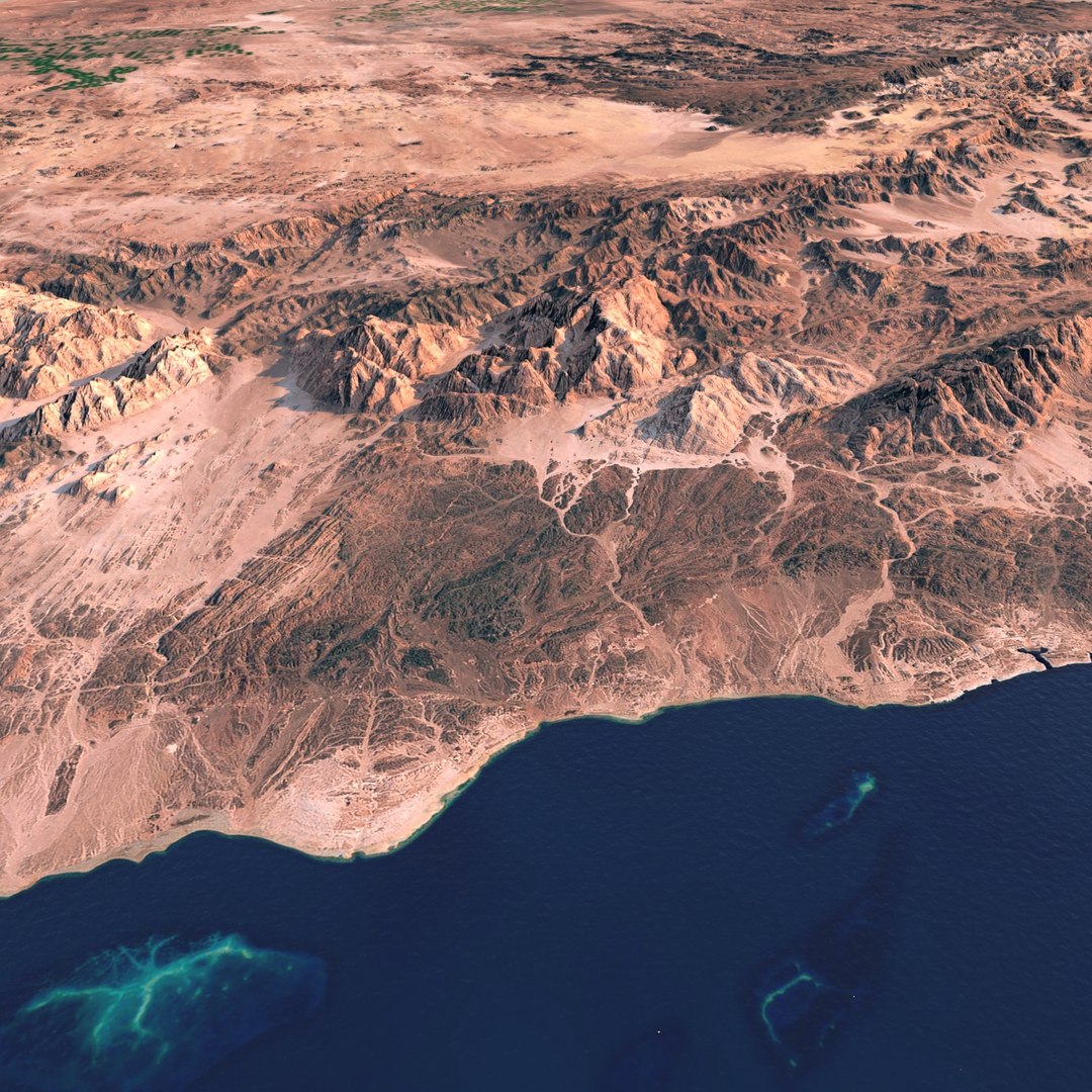 3D Terrain Arabia Neom Line Model - TurboSquid 1676678