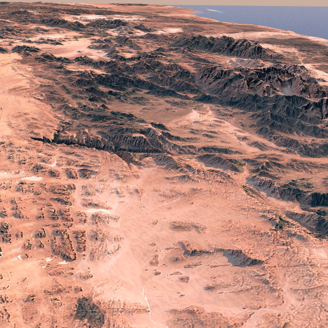 3D Terrain Arabia Neom Line Model - TurboSquid 1676678