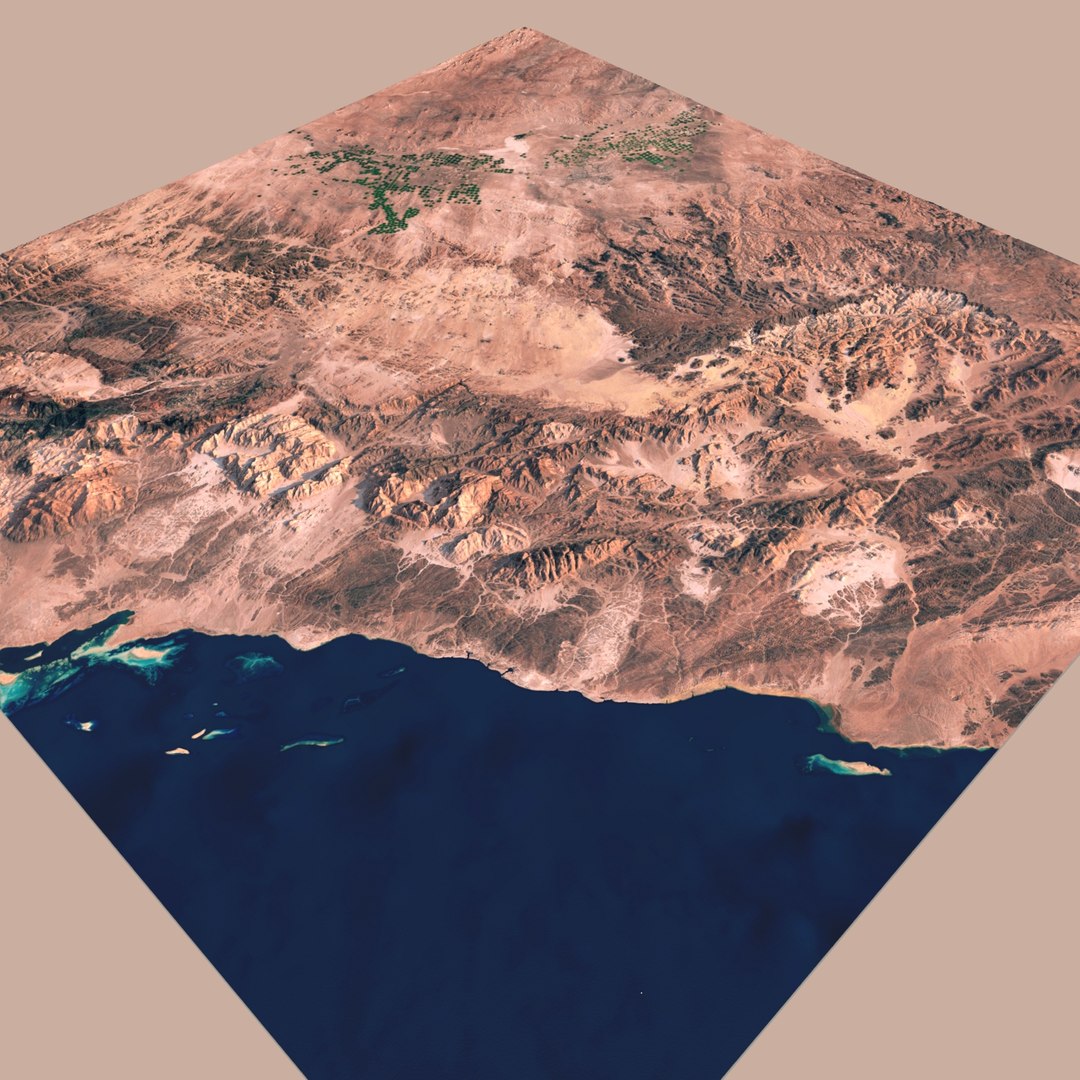 3D Terrain Arabia Neom Line Model - TurboSquid 1676678