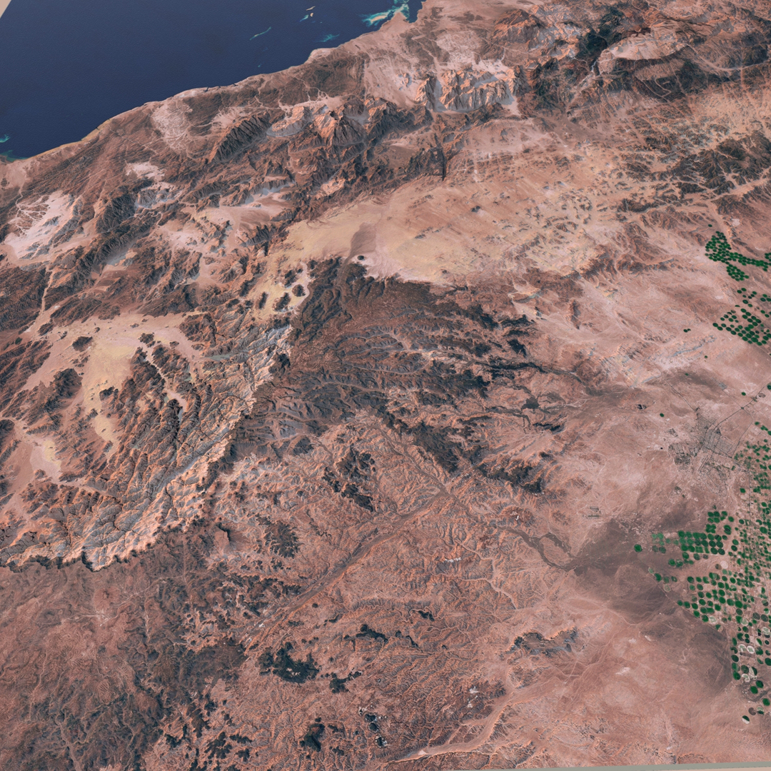 3D terrain arabia neom line model - TurboSquid 1676678