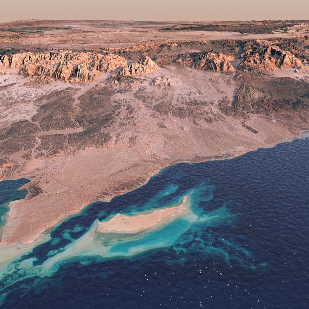 3D Terrain Arabia Neom Line Model - TurboSquid 1676678