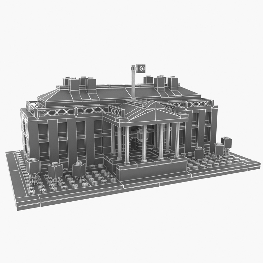 3D model lego white house - TurboSquid 1168090
