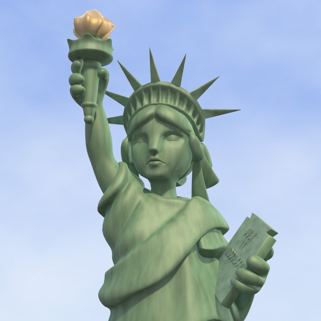 Cartoon Statue Liberty 3d Lwo