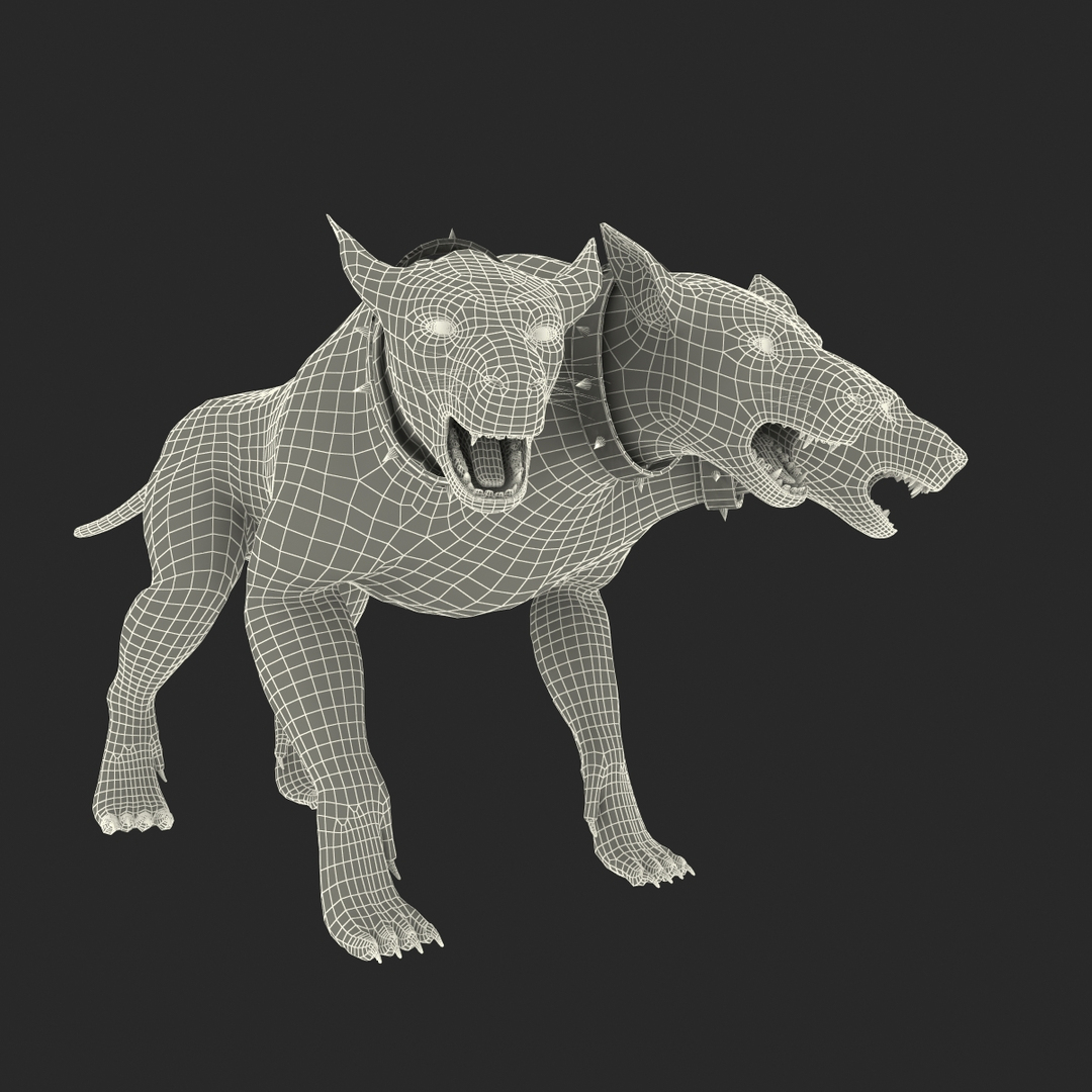 D Model Three-headed Dog Cerberus Ged