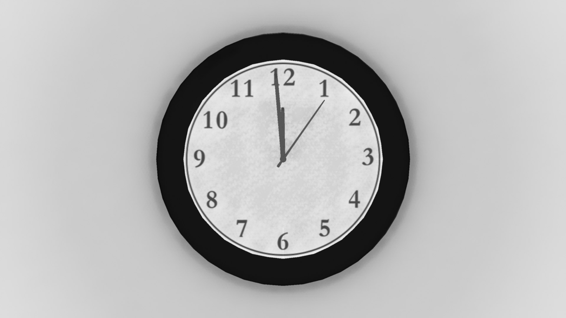 low-poly modern wall clock 3d model