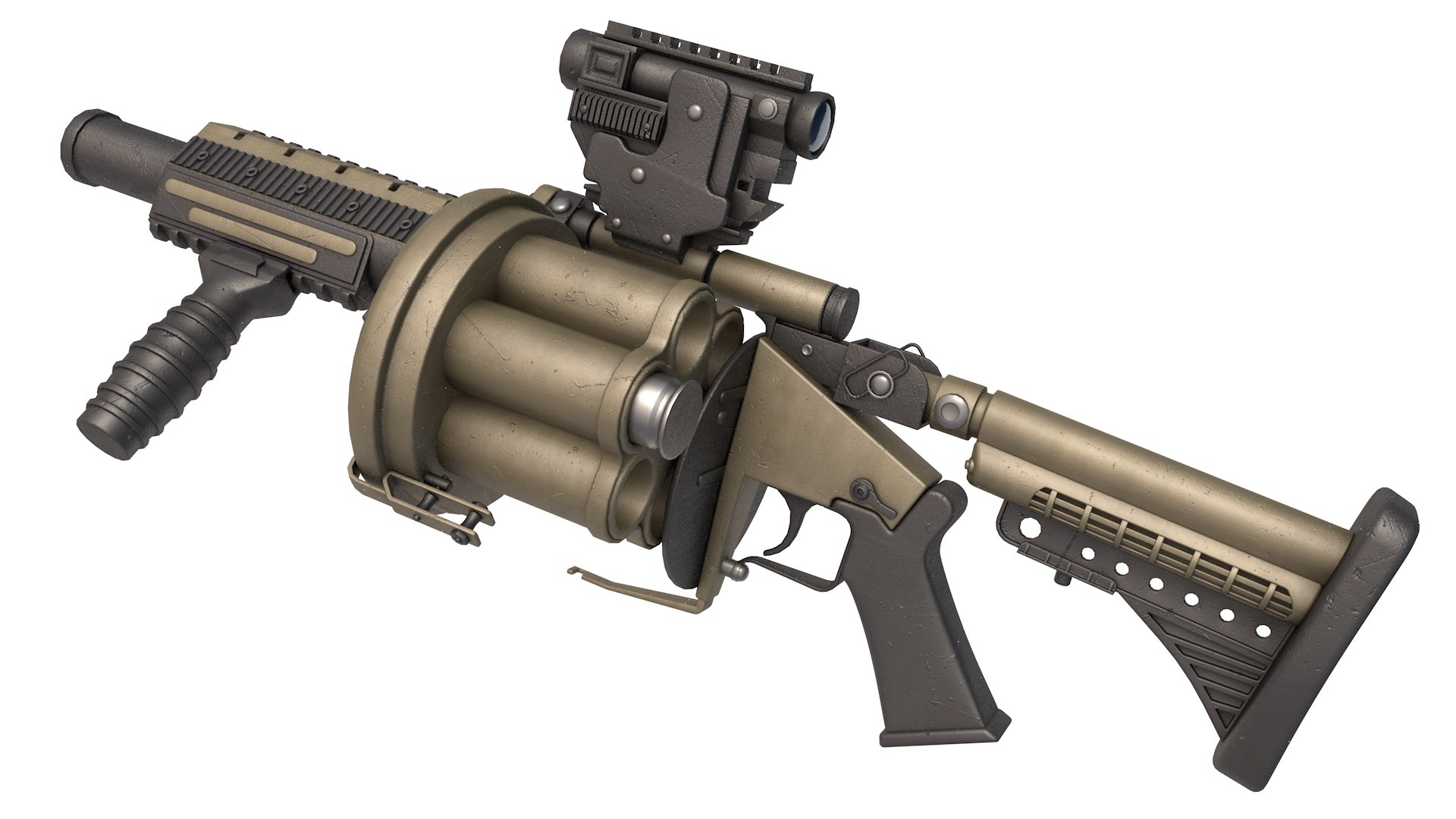3D Grenade Launcher Milkor Model - TurboSquid 1980113