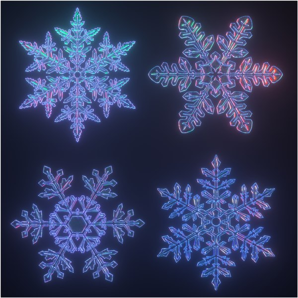 c4d snowflakes ice