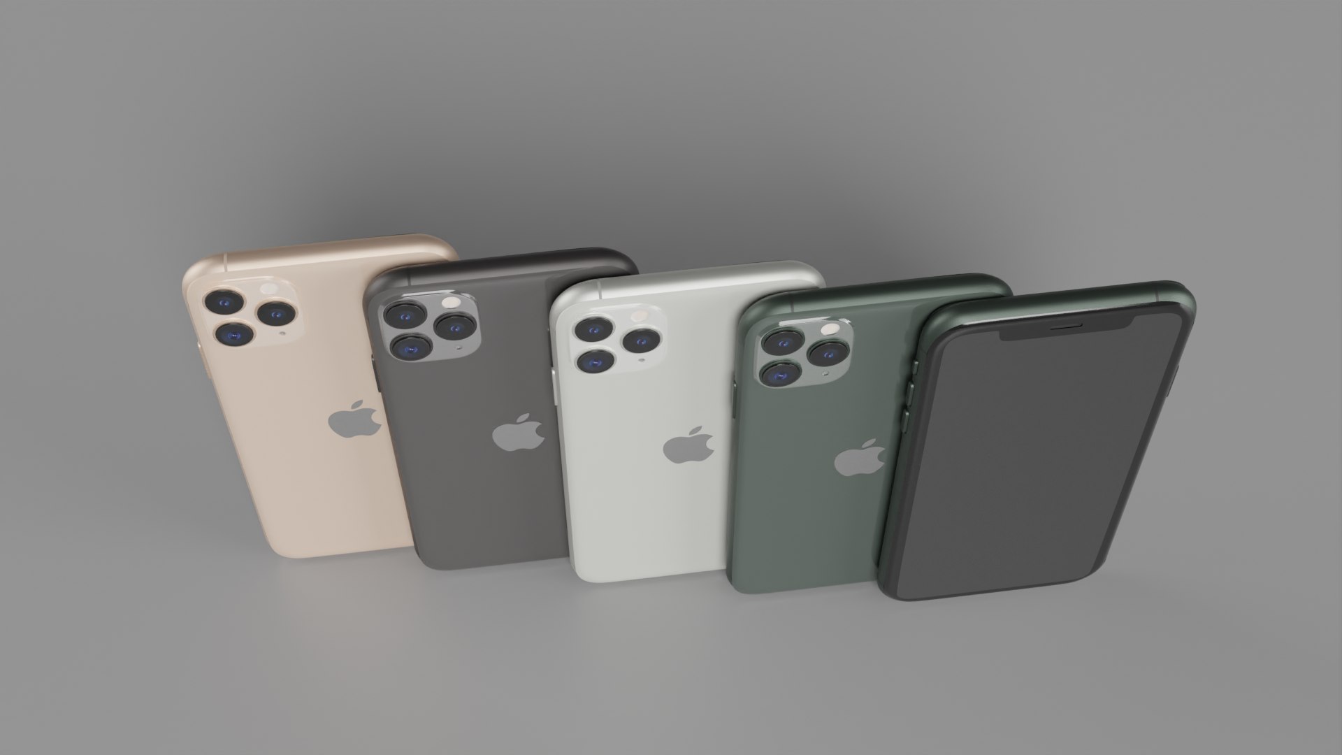 IPhone 11 Pro All Colors Smartphone 3D Model - TurboSquid 2081569