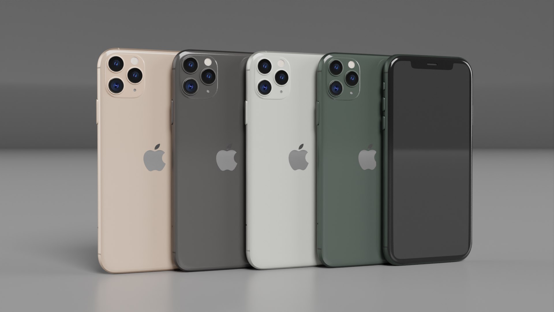 IPhone 11 Pro All Colors Smartphone 3D Model - TurboSquid 2081569