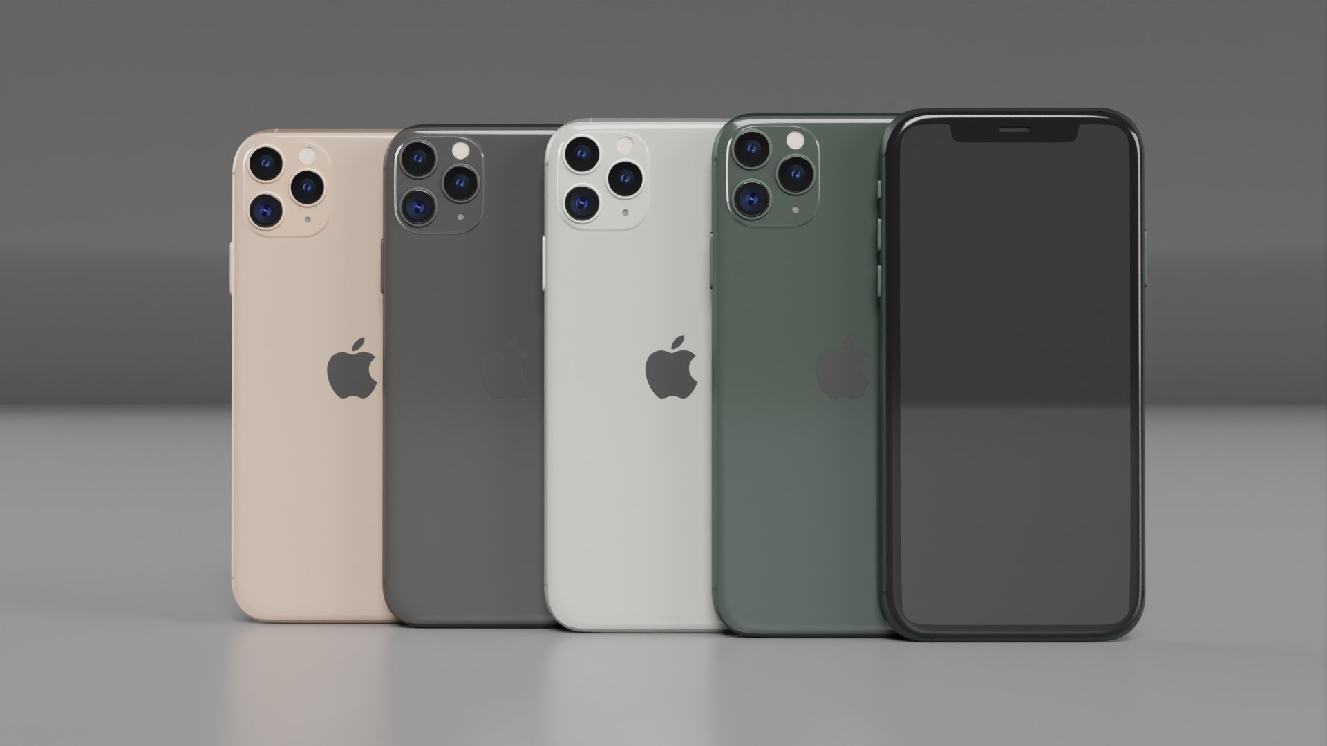 IPhone 11 Pro All Colors Smartphone 3D Model - TurboSquid 2081569