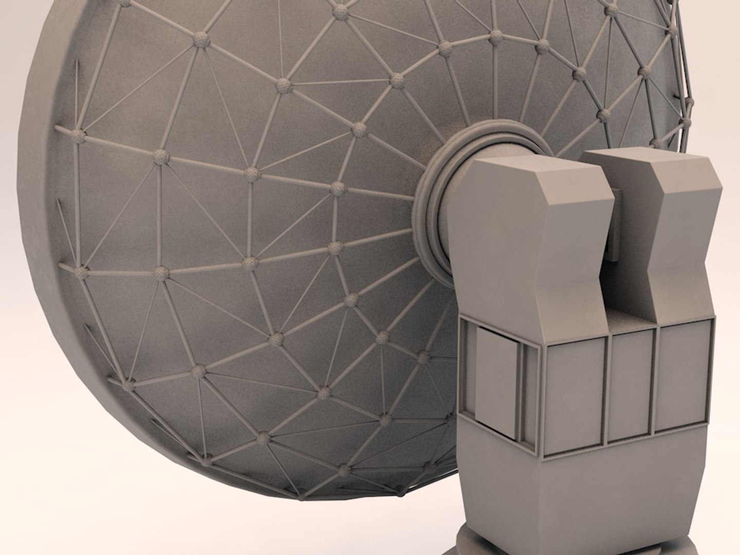 3d Satellite Antenna Radio Model