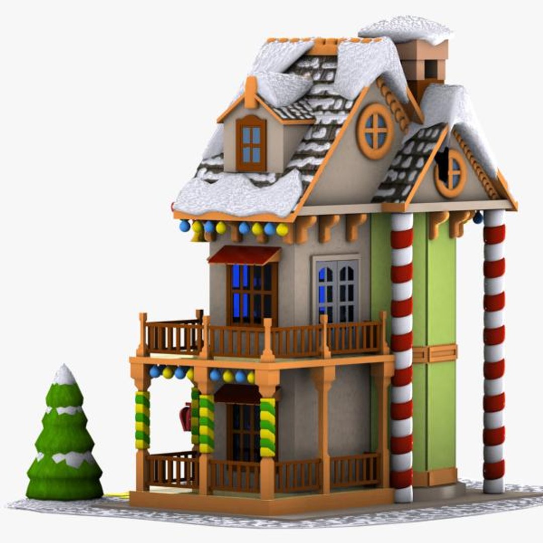 3d Model Cartoon House Toon