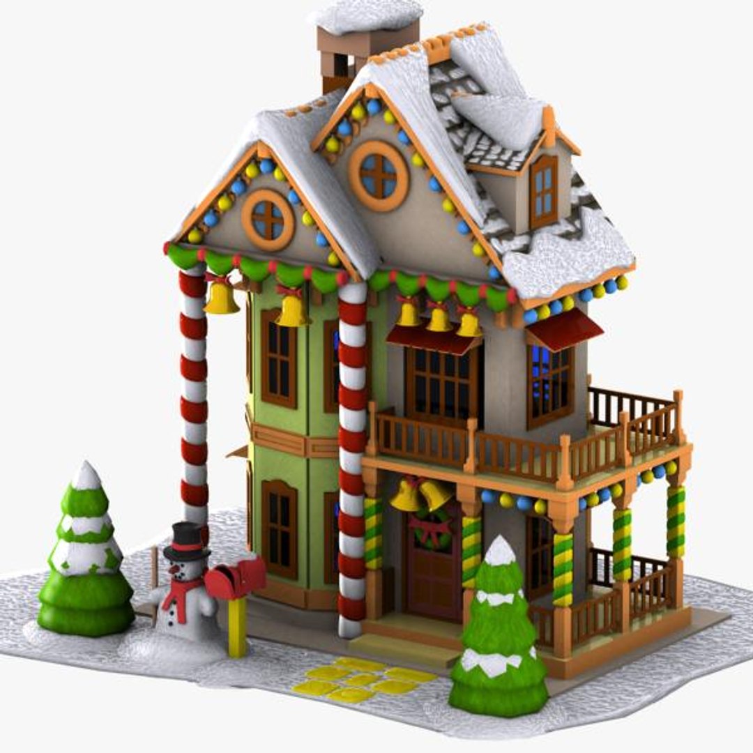 3d Model Cartoon House Toon