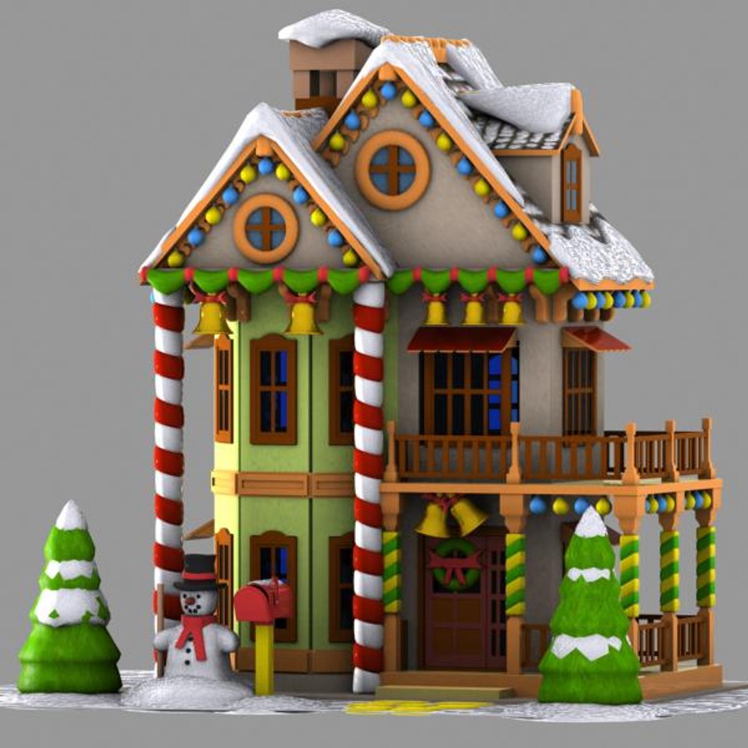 3d Model Cartoon House Toon