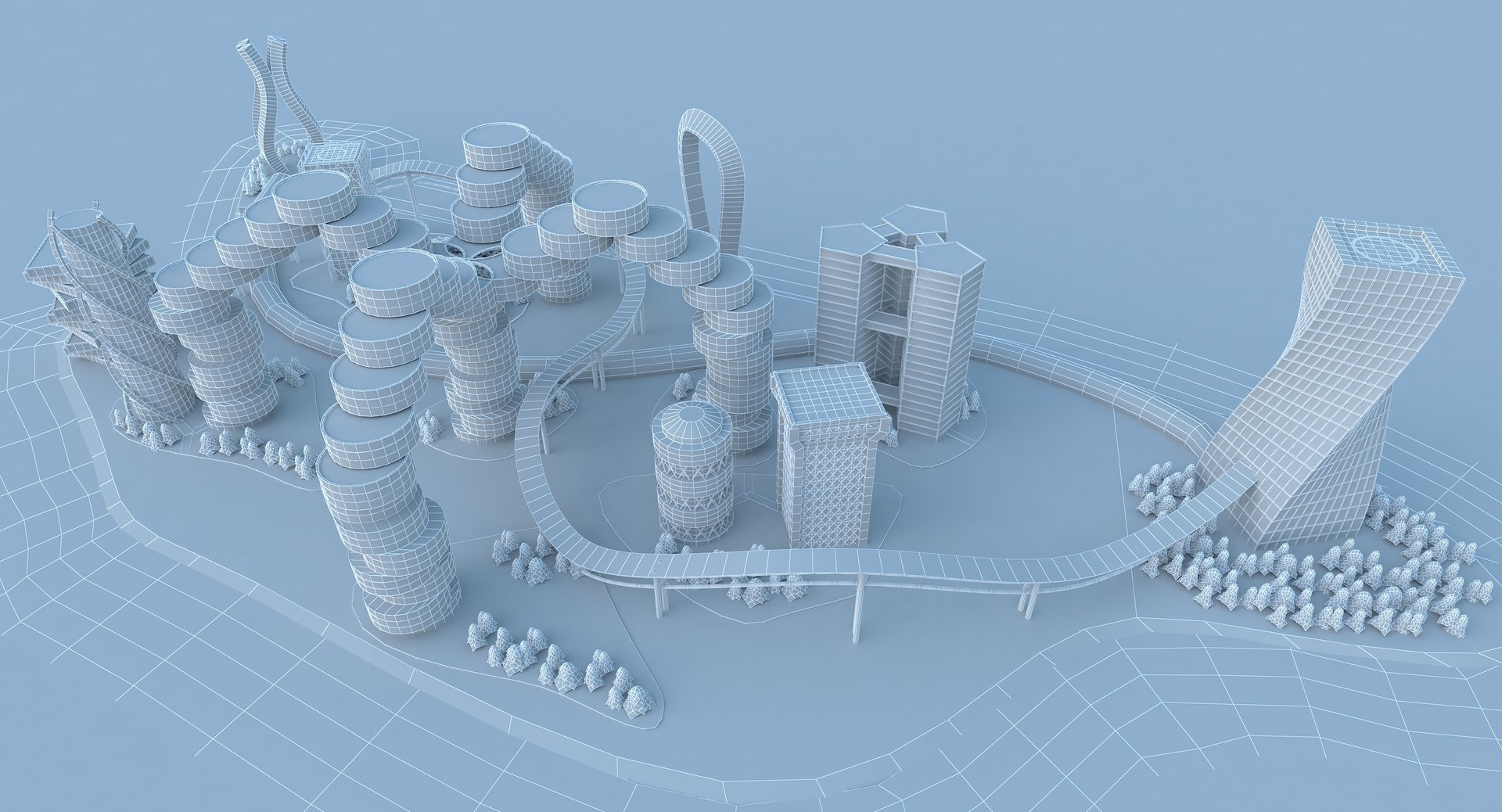 Future City 3D Model - TurboSquid 1198747
