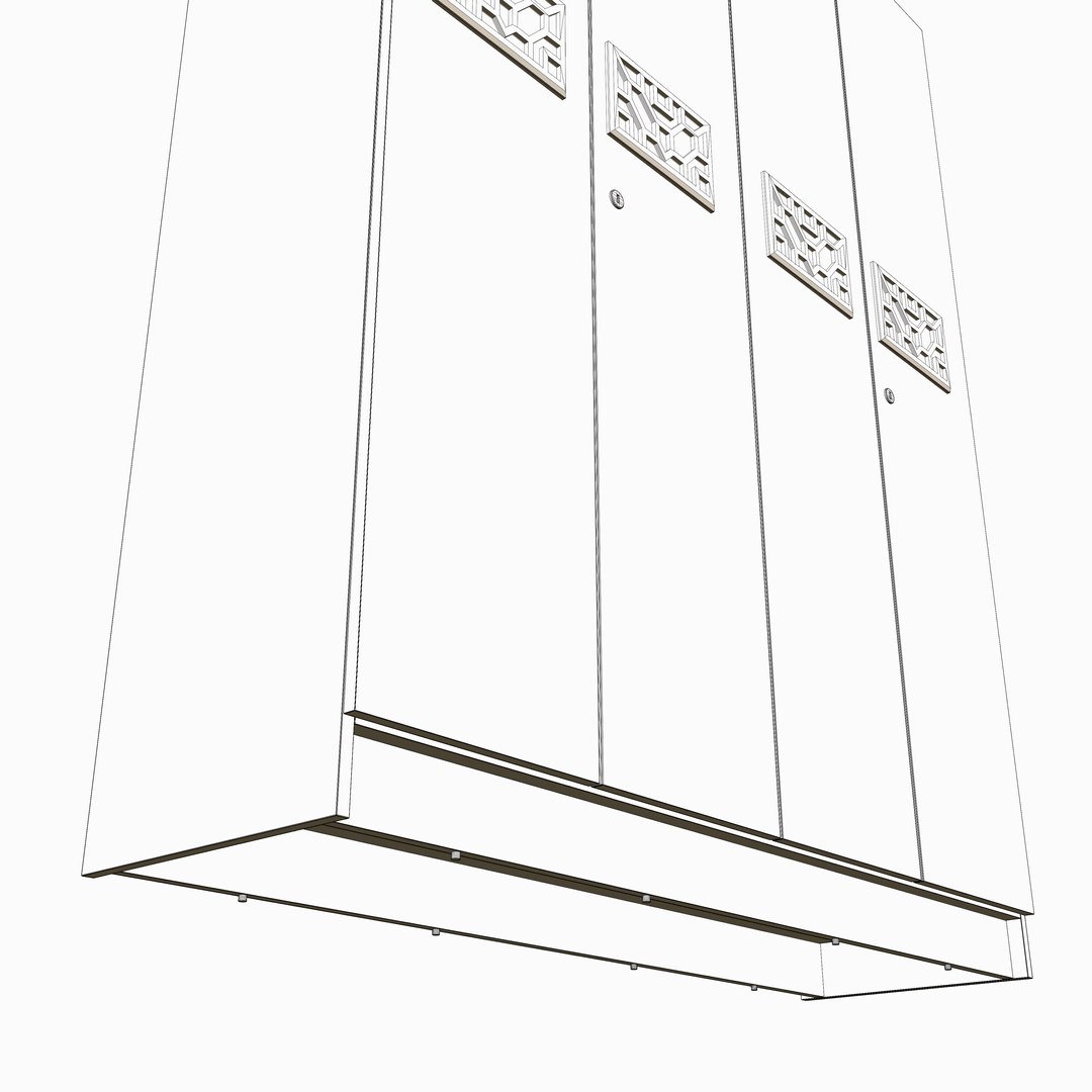 Modern Wooden Wardrobe Model - TurboSquid 2494959