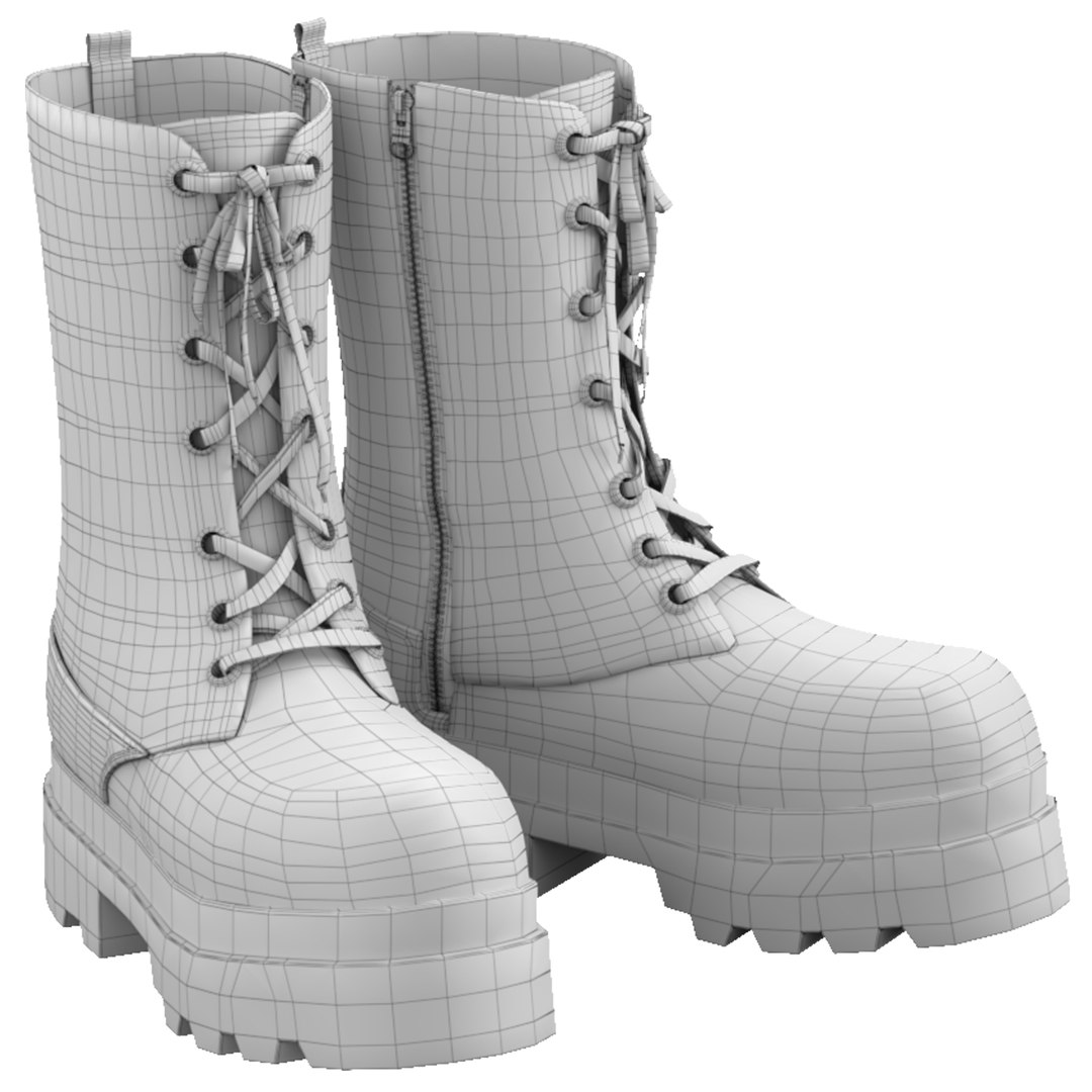 3D model fashionable boots shoes leather - TurboSquid 1643838