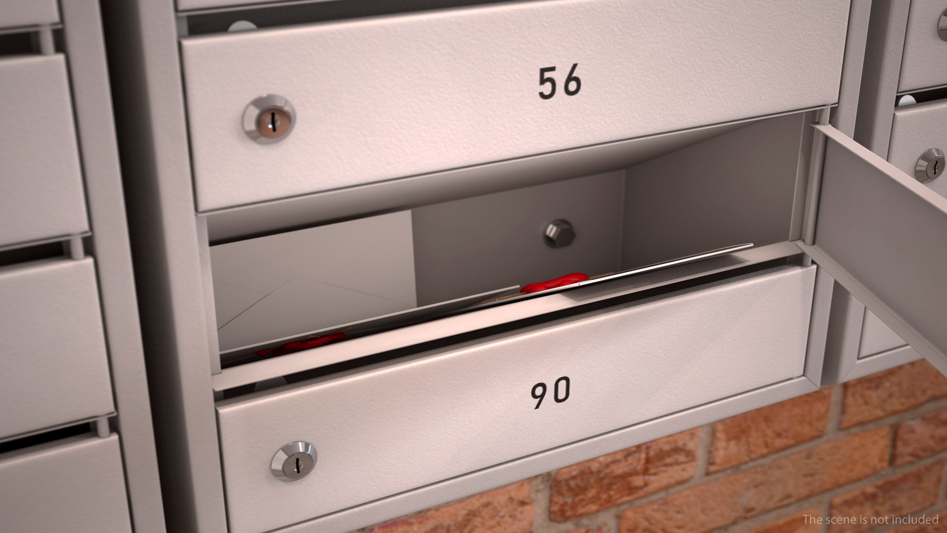 3D Apartment Mailboxes Grey Model - TurboSquid 2004293