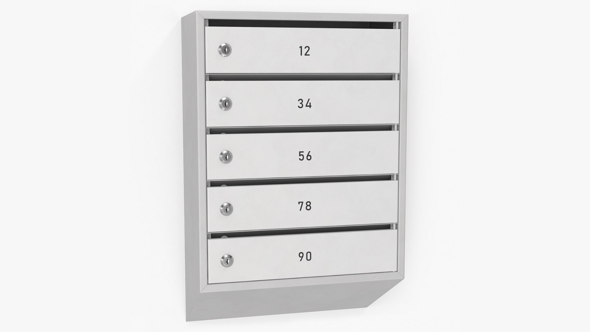 3D Apartment Mailboxes Grey model - TurboSquid 2004293