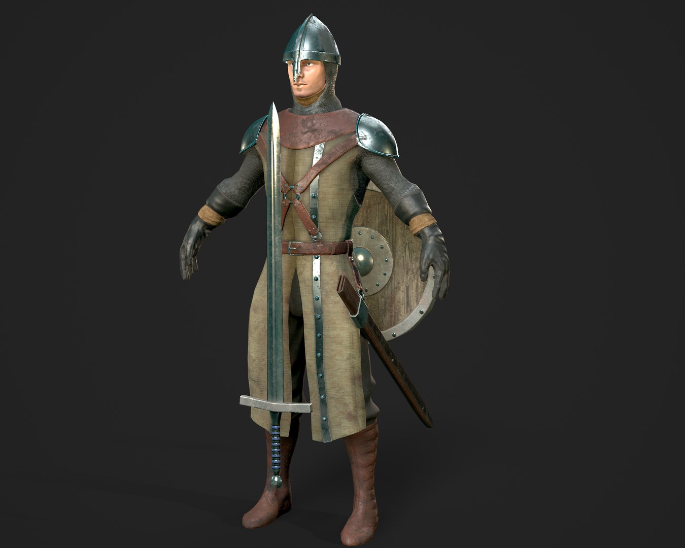 Medieval Swordsman Model - TurboSquid 1745501