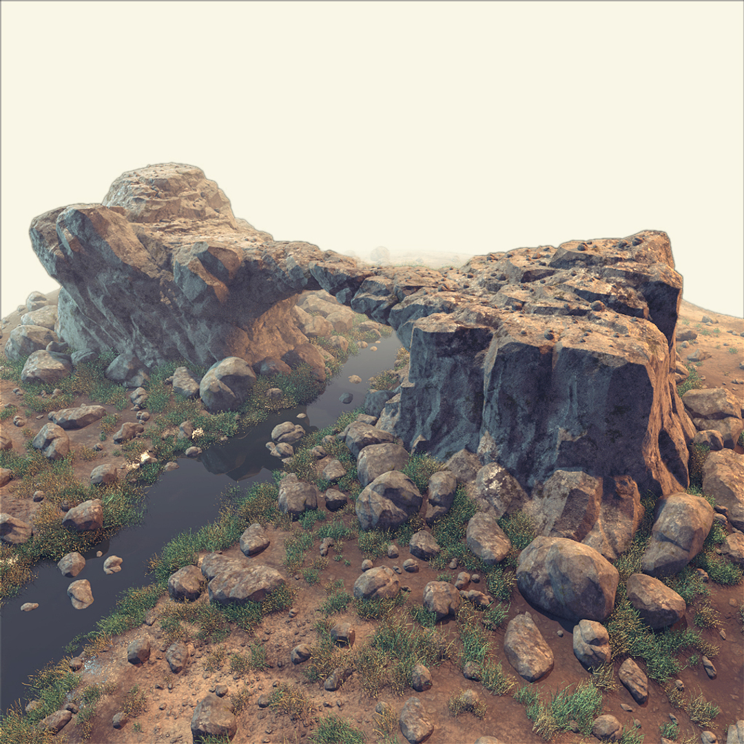 3D rock bridge - TurboSquid 1314082
