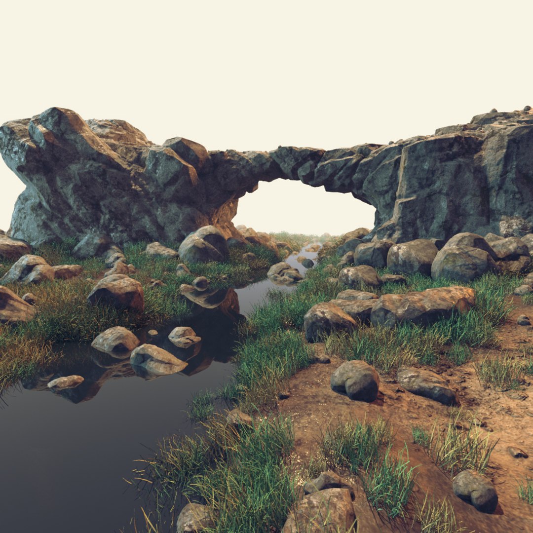 3D rock bridge - TurboSquid 1314082