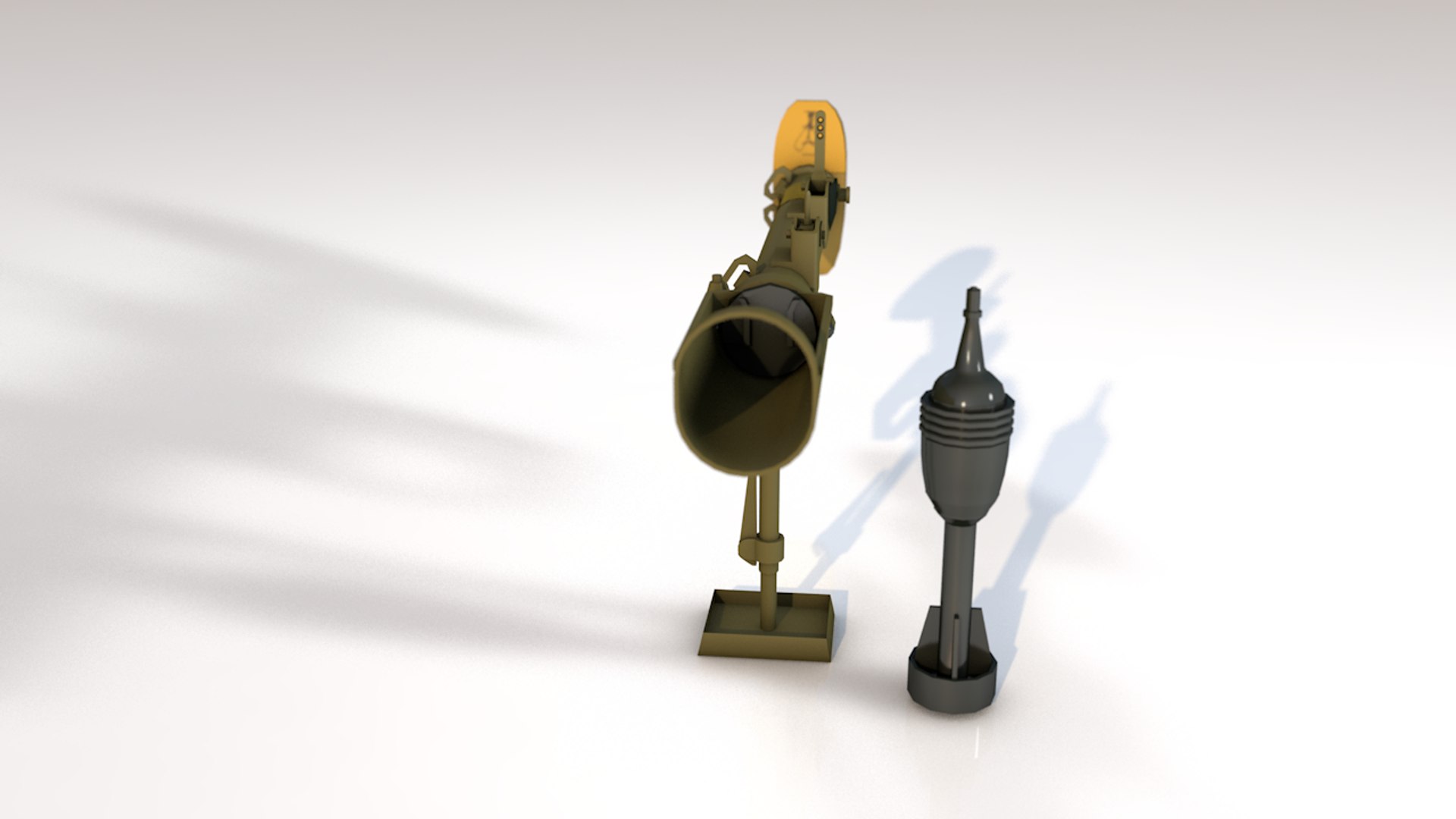 Piat Antitank Weapon Grenade Launcher 3D Model - TurboSquid 1373137