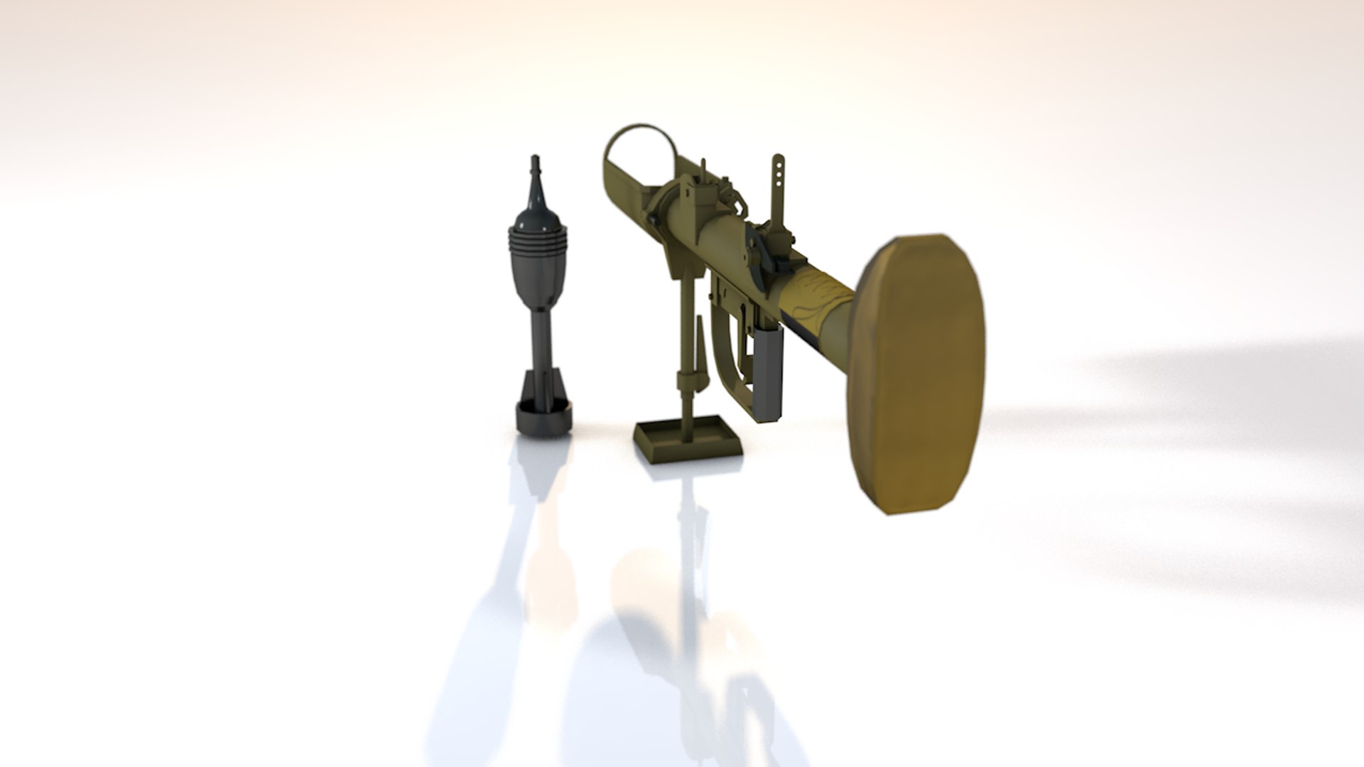 Piat Antitank Weapon Grenade Launcher 3D Model - TurboSquid 1373137