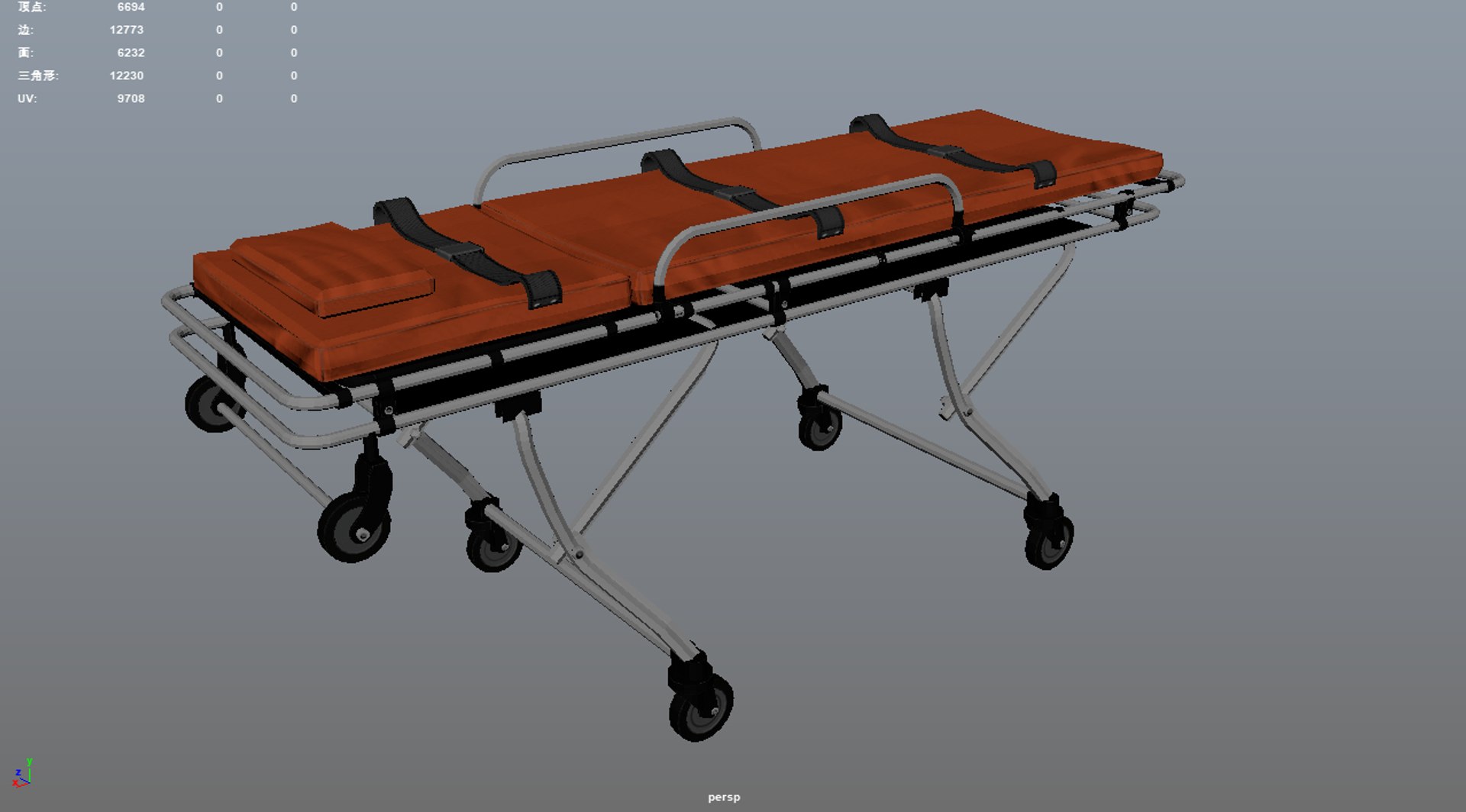 3D Ambulance Stretcher - TurboSquid 2256168