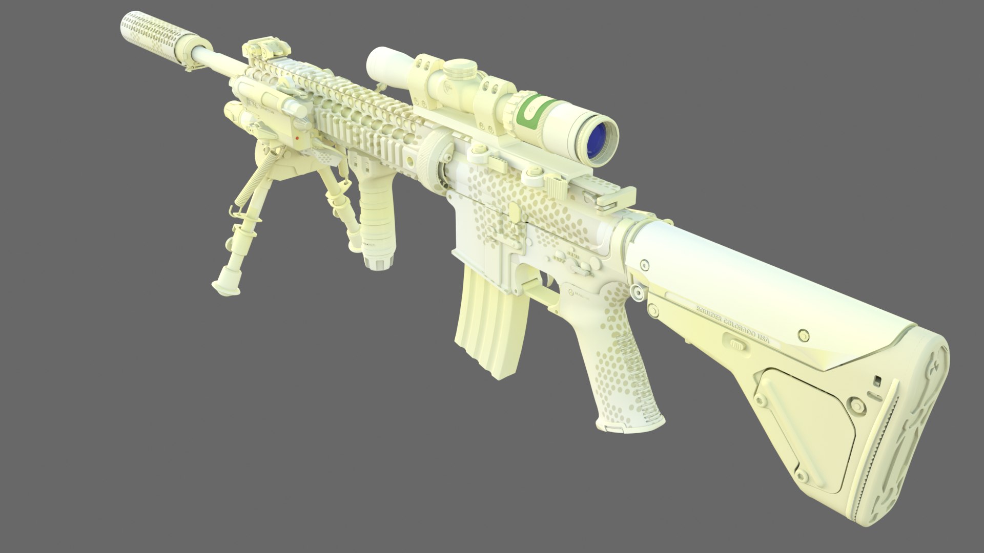 3d m4a1 sopmod model